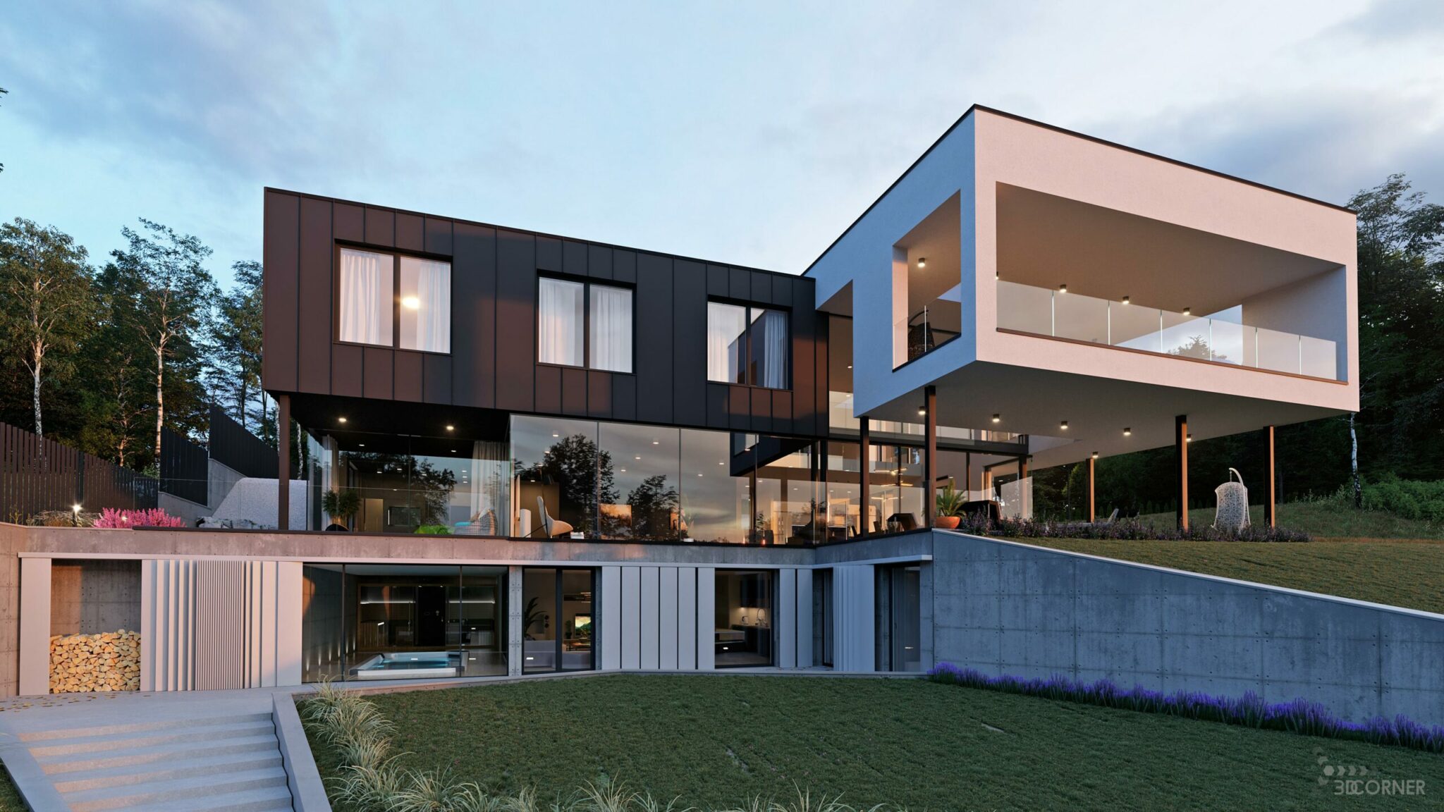 Cgi 3d Visualizations Of Riverside Residence